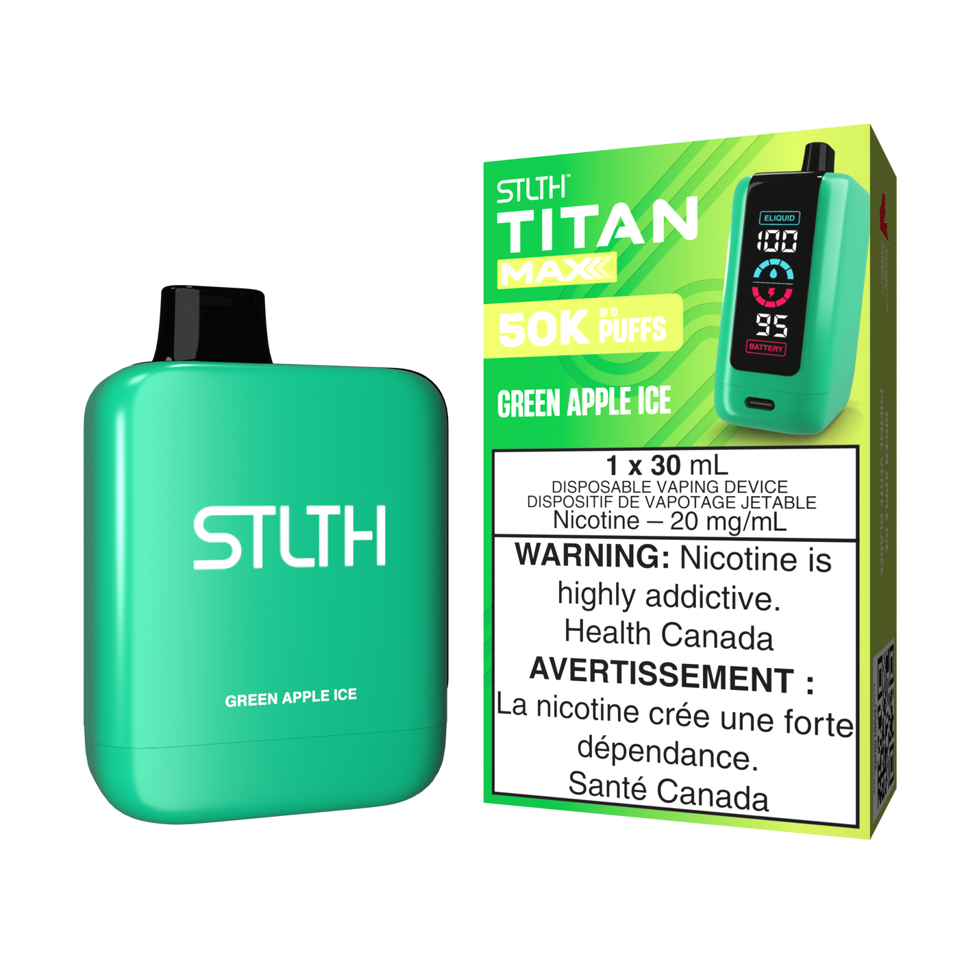 STLTH TITAN MAX - Green Apple Ice – STLTH VAPE