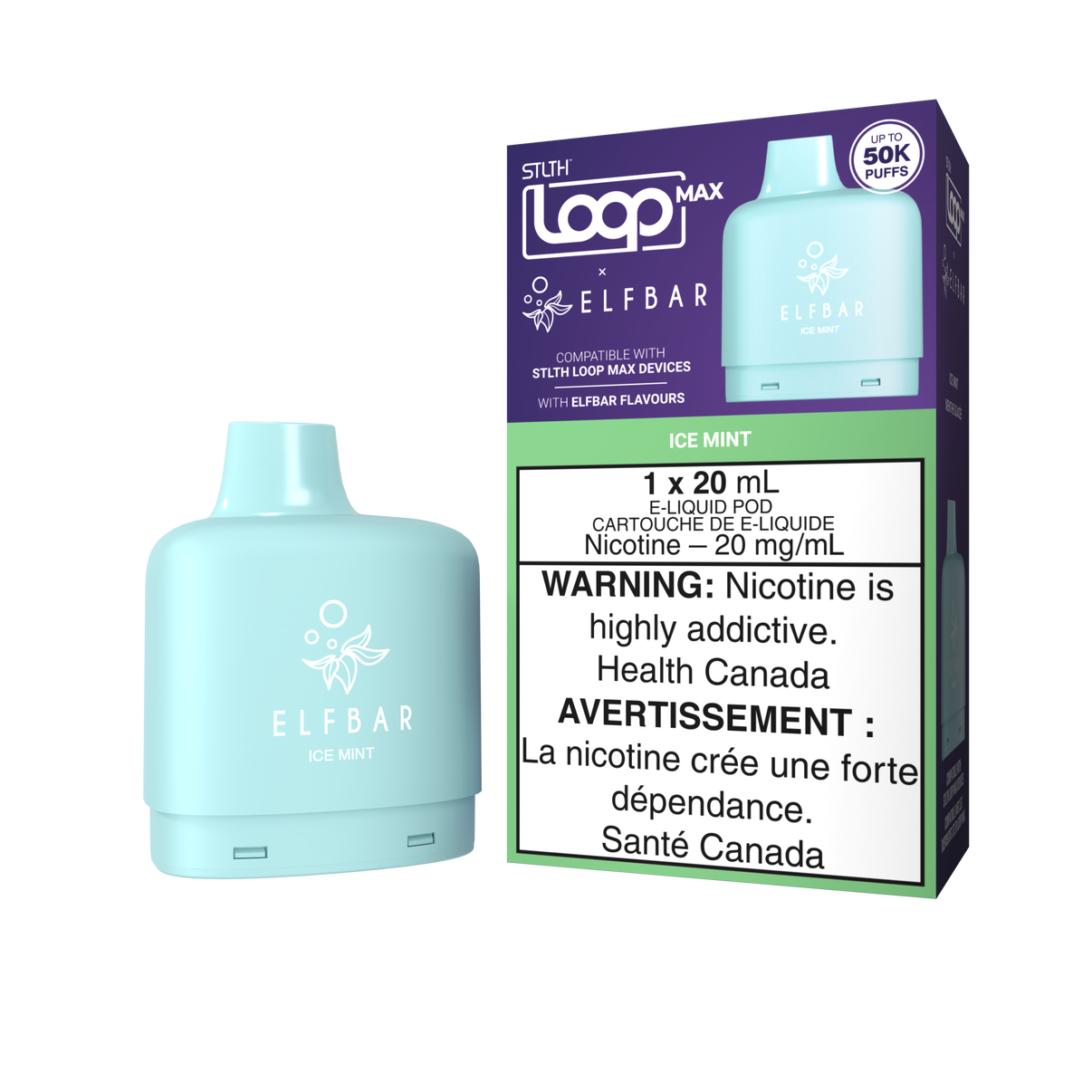 STLTH LOOP MAX X ELFBAR Pod Pack - Ice Mint – STLTH VAPE